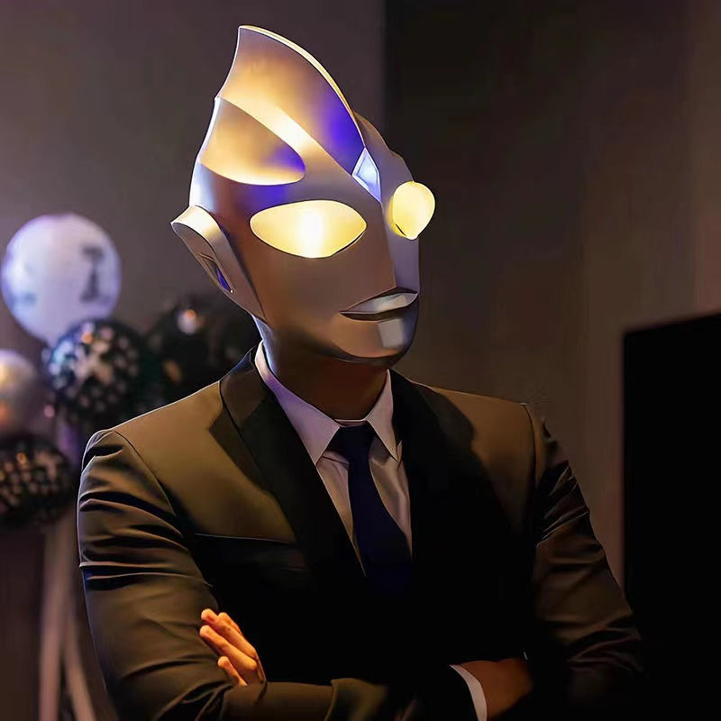 3D Ultraman Cosplay Helmet Touchable Headgear with light Ultraman Tiga ...