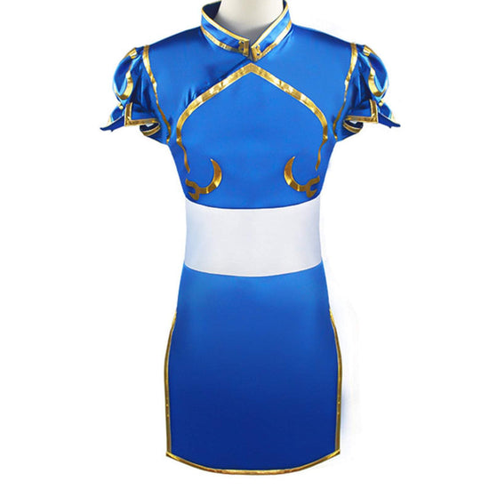 Chun Li Cosplay Costume Game Street Fighter Chunlee Cos Cheongsam Set ...