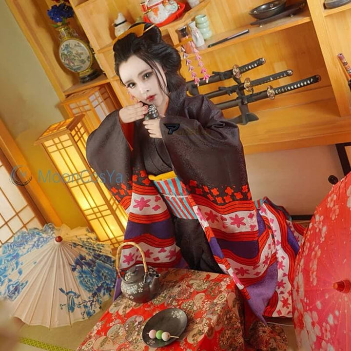 Nico Robin Kimono Cosplay Costume Anime One Piece Wano Country | MoonCosYa